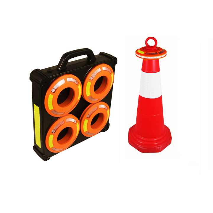 Visibility Portable Commander LED Road Traffic Cone Flare Flashing ...