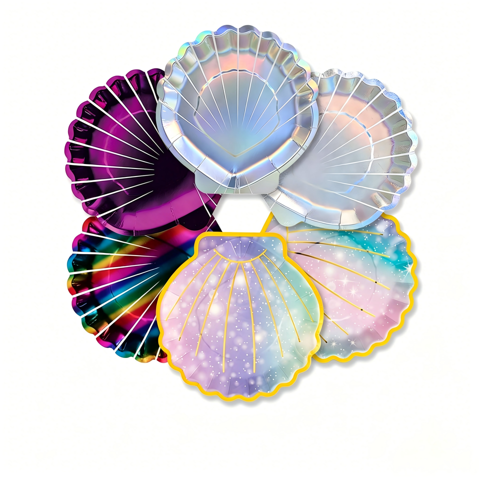 Disposable One-off Paper Plates Animal & Shell Shape Hot Stamping ...