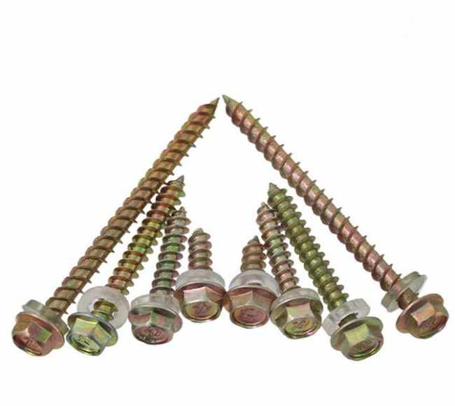 Standard Din7504-k Galvanized Hex Flange Head Self Drilling Screws ...