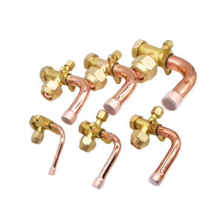 Brass AC Elbow Split Valve for Air Conditioner for Service in ...