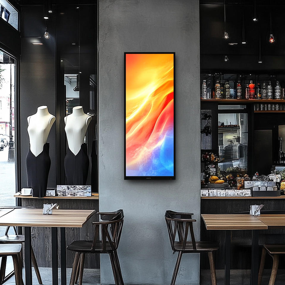 37.6 Inch Bar Type Digital Signage Android Ultra Wide Stretched Screen ...