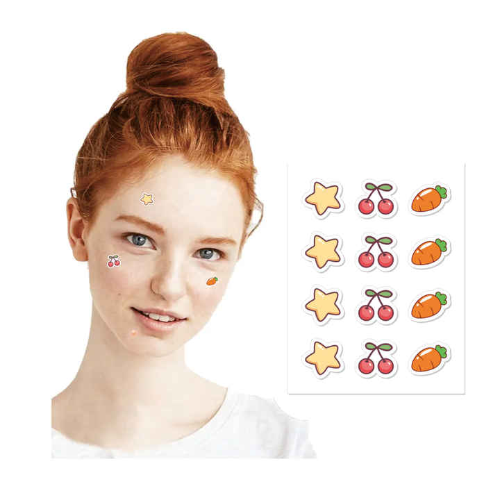 Cute Fruit Printed Acne Pimple Patches Hydrocolloid Patch Treatment for ...