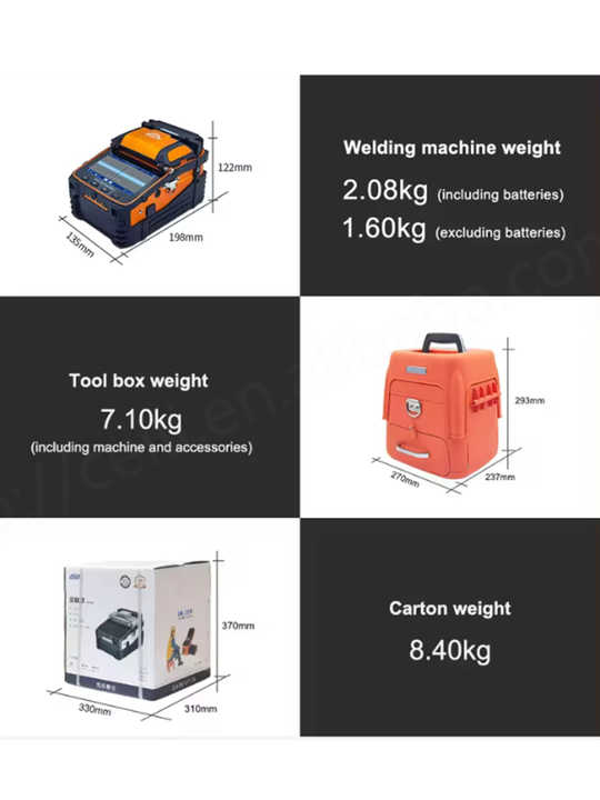 AI9 Optical Fiber Fusion Splicer Welding Machine Touch Screen With OPM ...