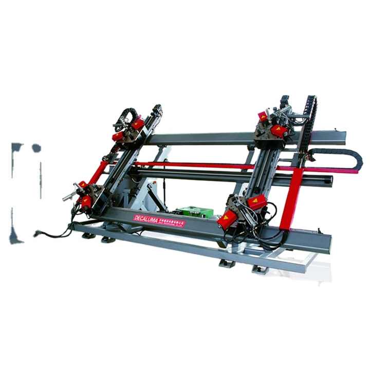 Aluminum Window Door Manufacturing Assembly Line Four Head Crimping ...