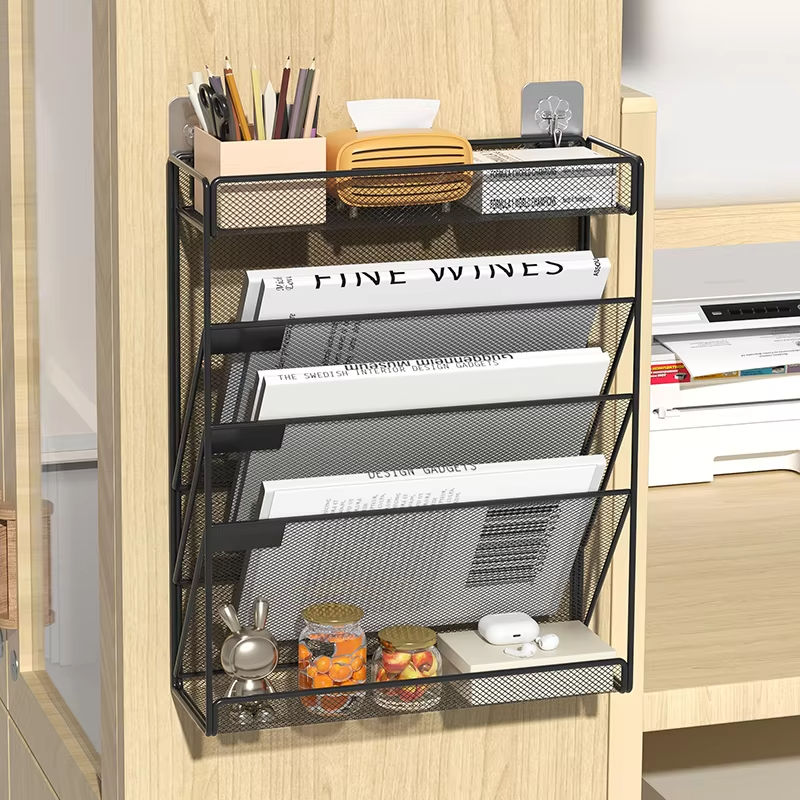 5 Pocket Mesh Hanging Wall File Organizer Wall Mounted Mail Paper ...