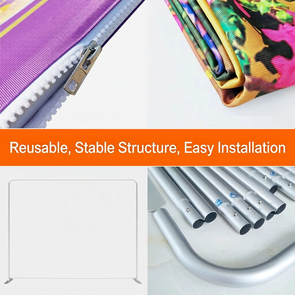 Backdrop Tension Fabric Display Pop up Banner Perfect for Weddings ...