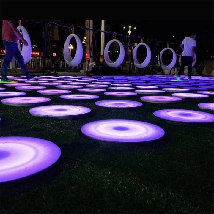 Portable Circle rainbow Dance Floor Led Brick Lights Color Changing ...