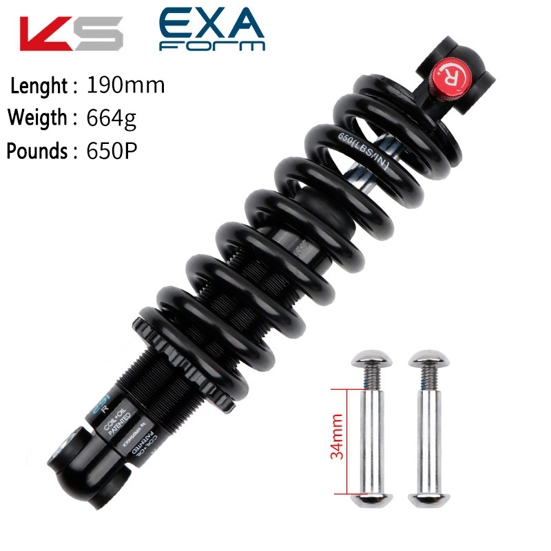 Air Pressure Shock 190mm Mountain Bike Air Shock Absorber - 190mm Rear ...