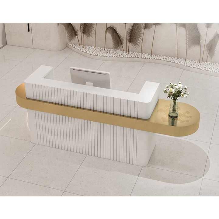 Luxury Lobby Counter Design - Elegant Reception Desk