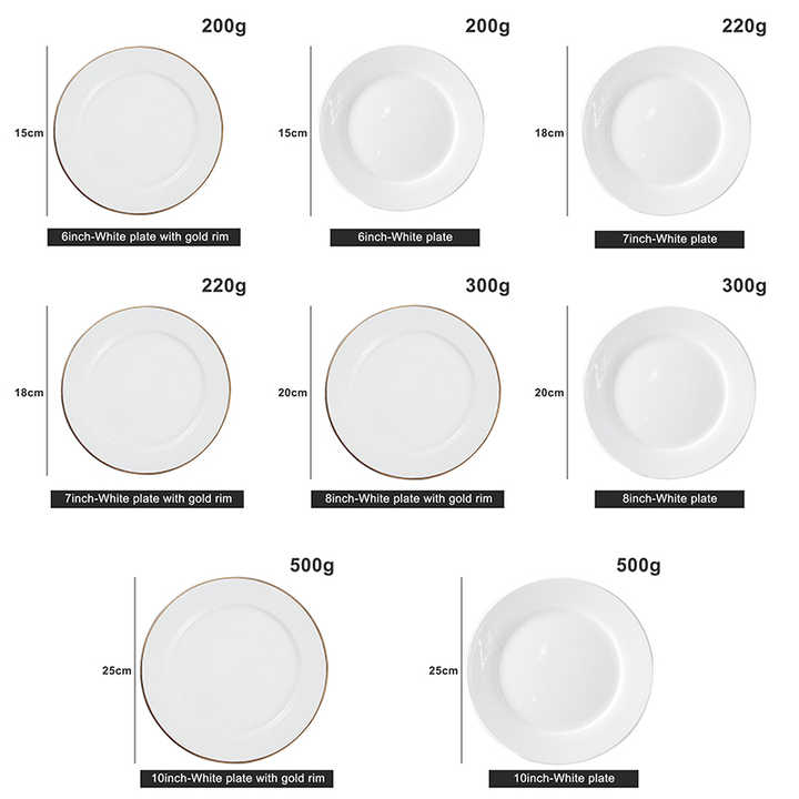 Wholesale Luxury Ceramic Dinner Set Large Round Dinner Plates with ...