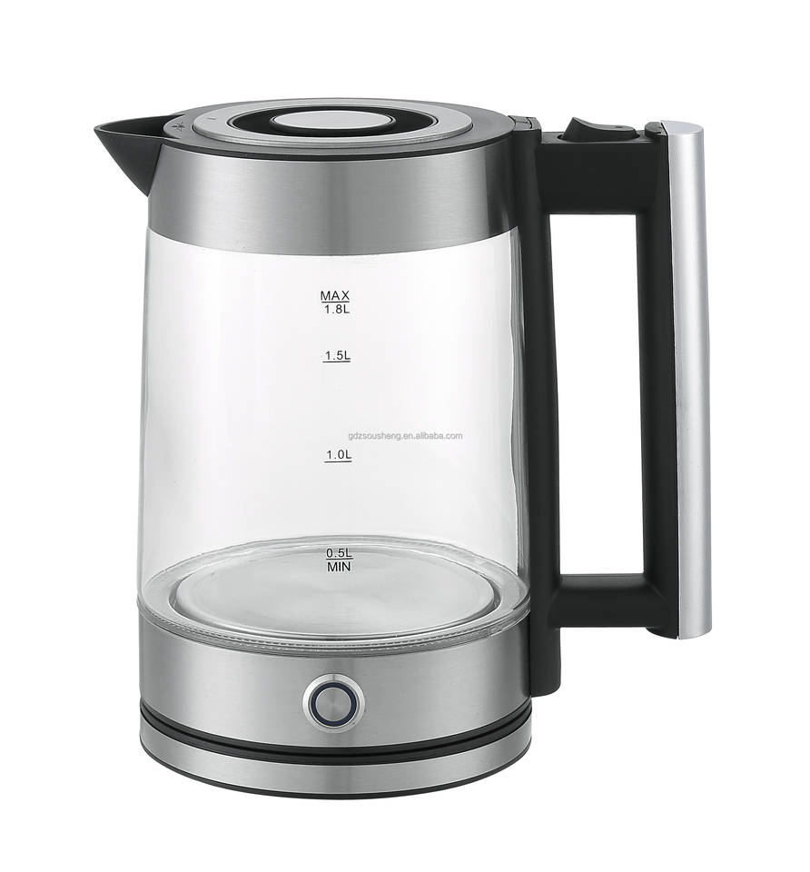 Ousheng Cordless High Borosilicate Glass Electric Water Kettle with ...