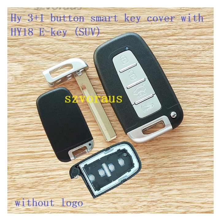 Smart Remote Car Key Cover for Hy-undai 3+1 Button Smart Key Cover with ...