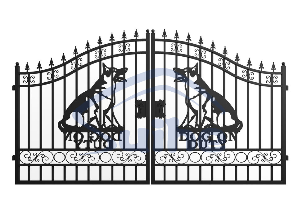 Suihe Wrought Farm Fence Gate Bi-parting Swing Steel Gate Animal ...