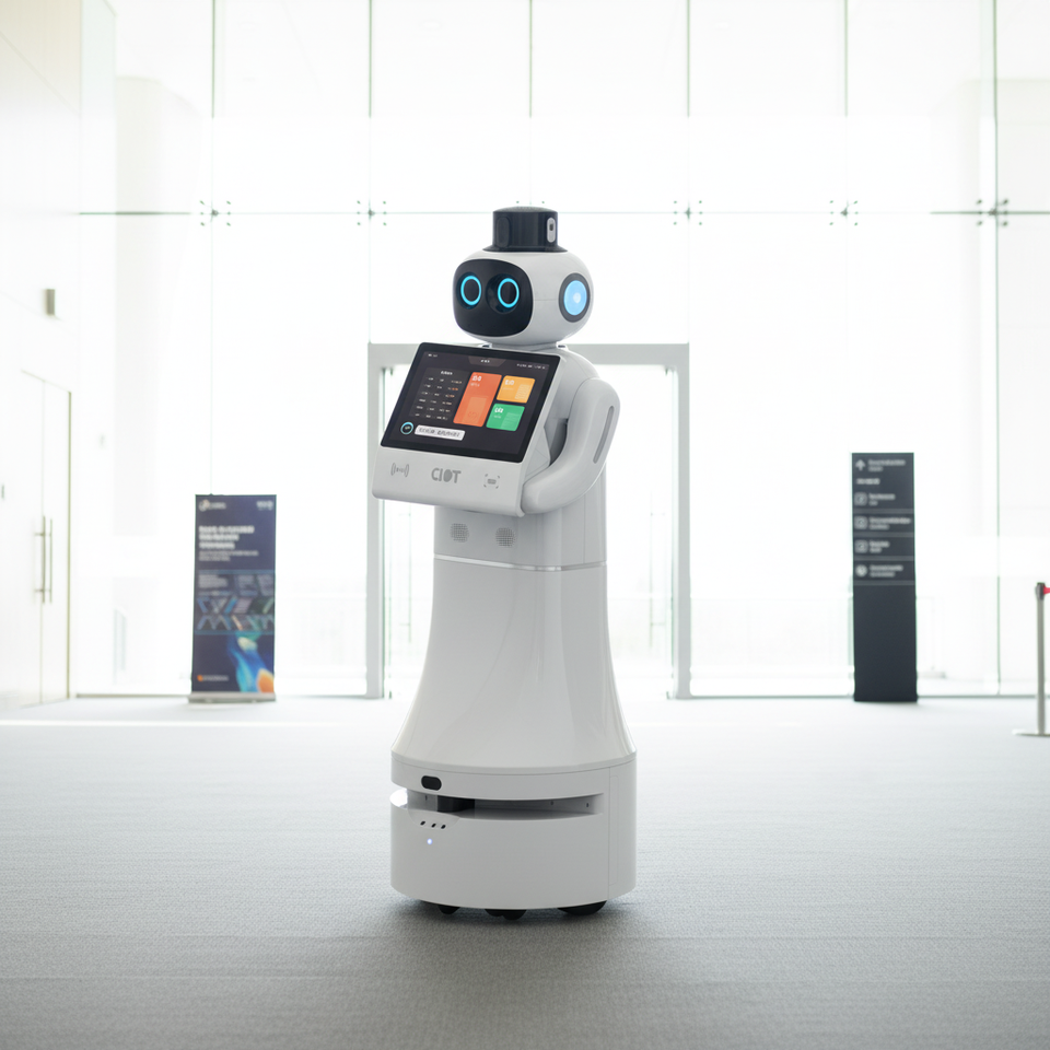 Mobile Reception Robot hotel hospital Voice Interaction Face ...