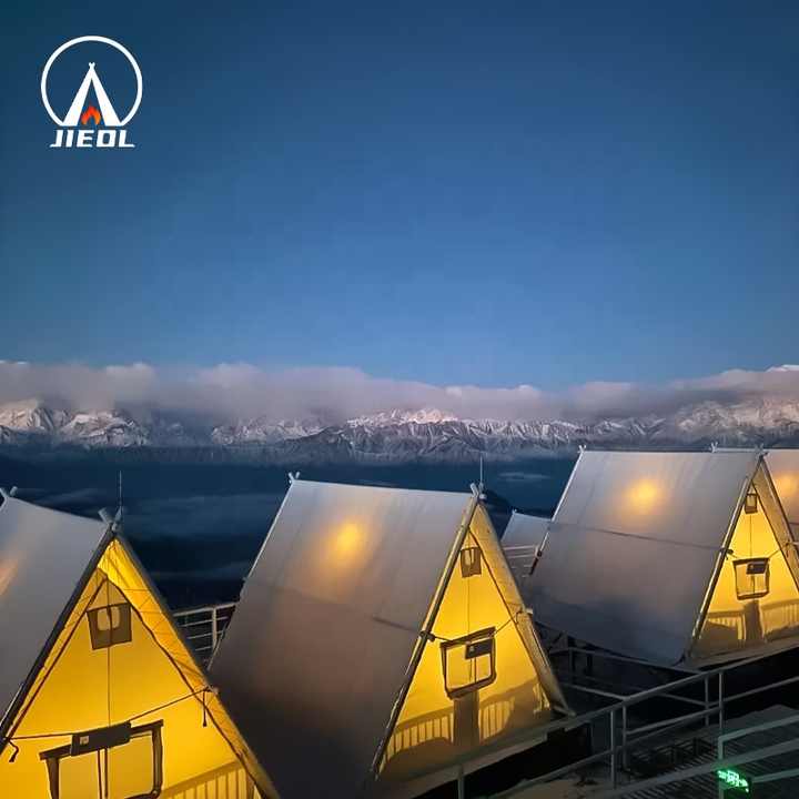 New Design Glamping Tent Outdoor Triangle Canvas Resort| Alibaba.com
