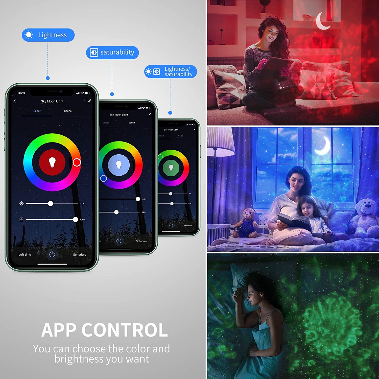 Tuya Smart Star Sky Projector WiFi Colorful Starry Sky Moon Projector ...