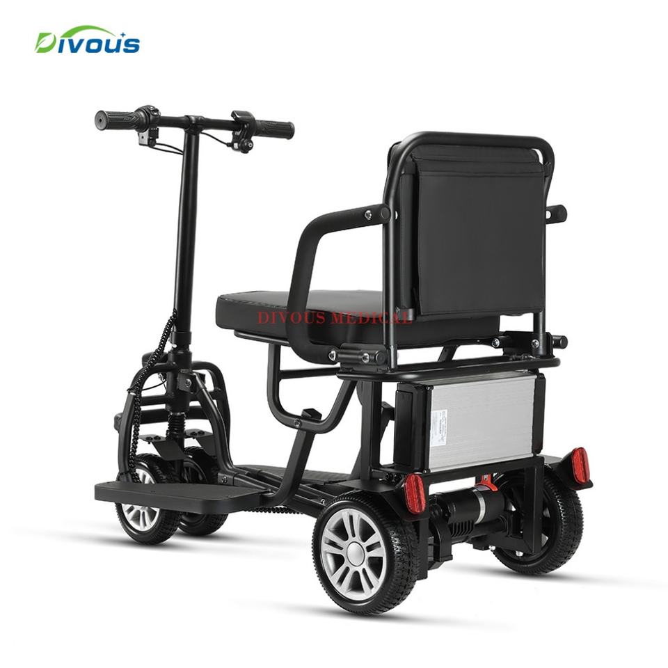 Folding 4 Wheel Electric Mobility Scooter High Speed Compact Travel ...