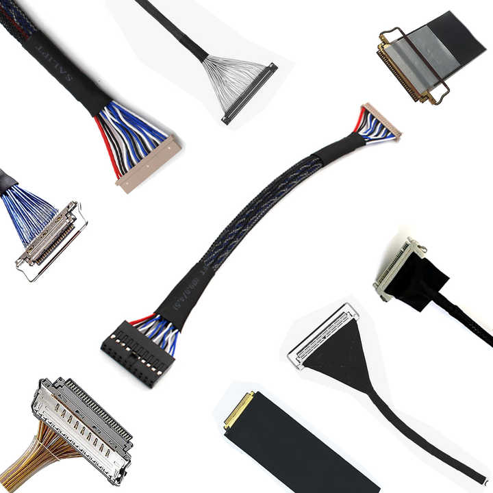 ODM OEM Cable Soldering Laptop LCD LED IPX Display Cable Assembly 20 24 36 40 41 50 Pin LVDS ...