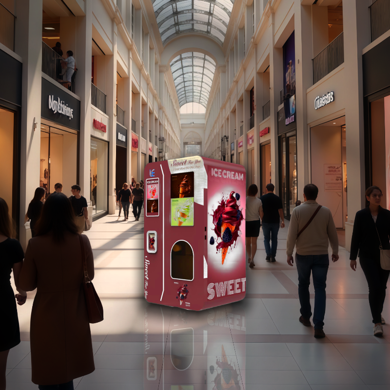 Soft Ice Cream Vending Machine for Hotels and Catering Support Cashless ...