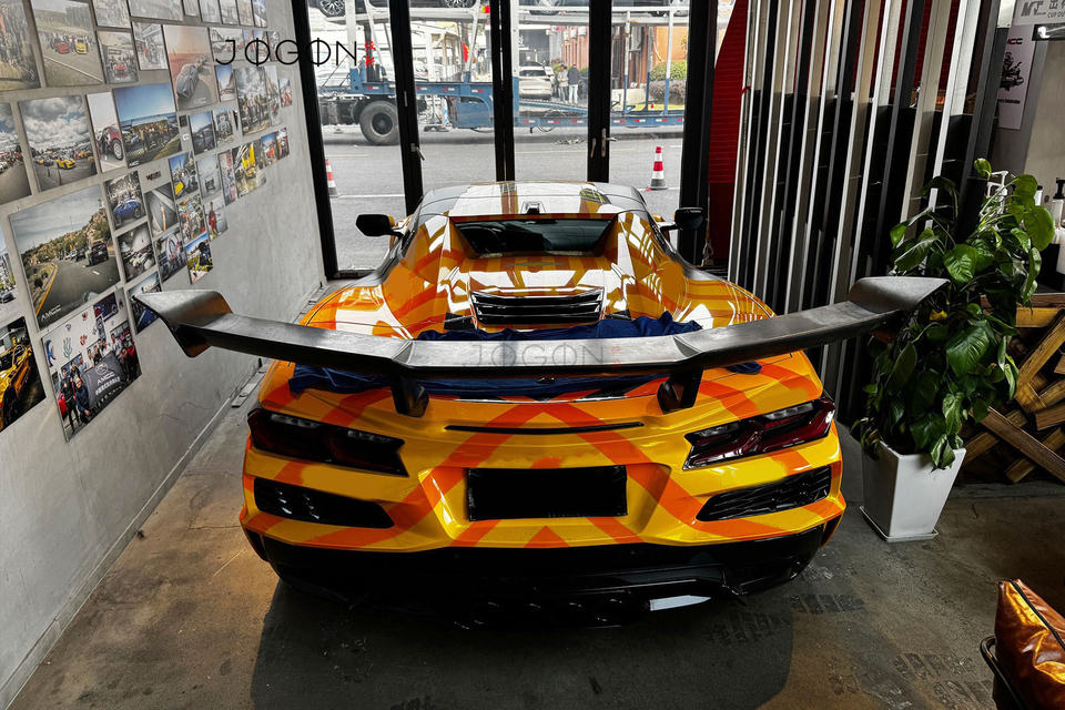 For Corvette C8 Z06 Z07 ZR1 2023+ Real Carbon Fiber Rear Trunk Wing ...
