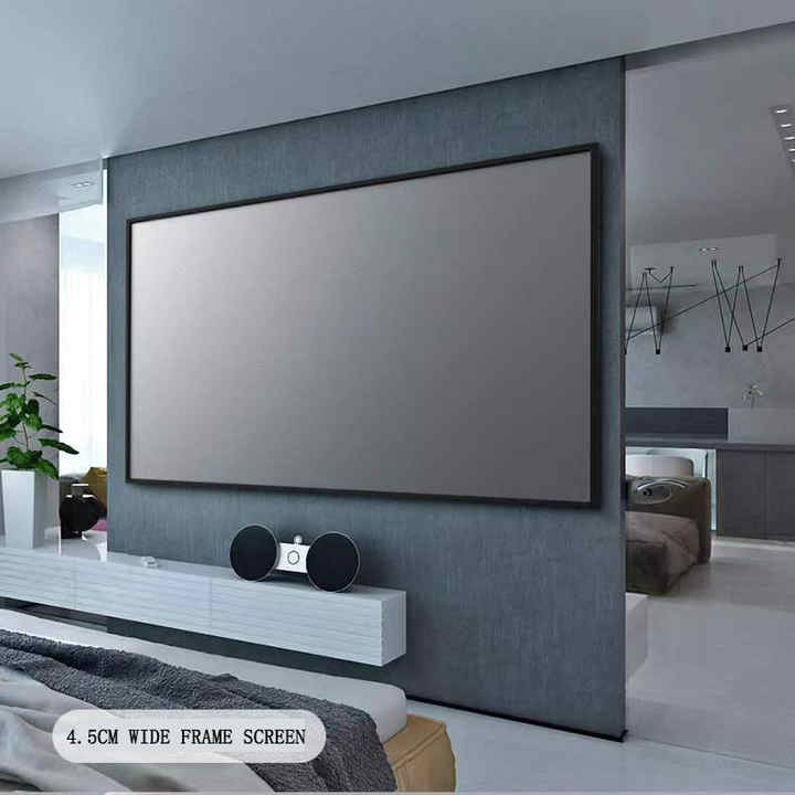 120" 16:9 4k Projector Screen - Wall Mounted Metal Frame