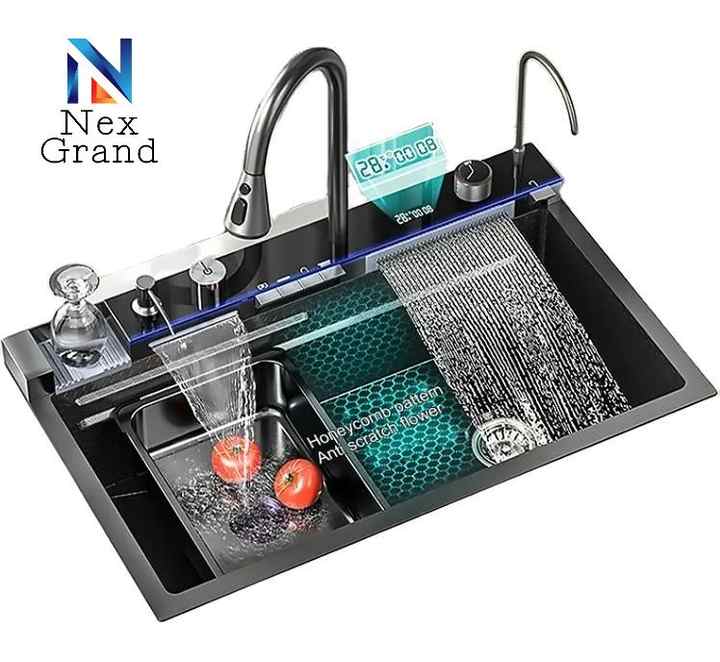 Multifunction Kitchen Sinks - Modern Black Stainless Steel
