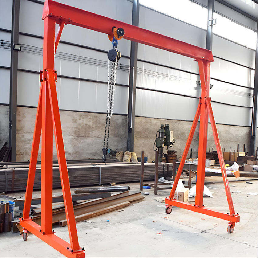 Small Mobile Electric Gantry Crane With Sling Cable Operation System ...