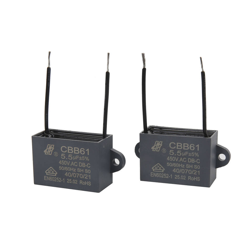 Hongye AC Motor Run Start 7uF 350VAC Film Capacitors CBB61 Series Hole ...