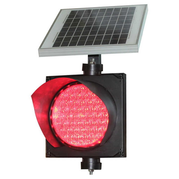 Solar Red Flashing Light - Effective Warning Traffic Signal
