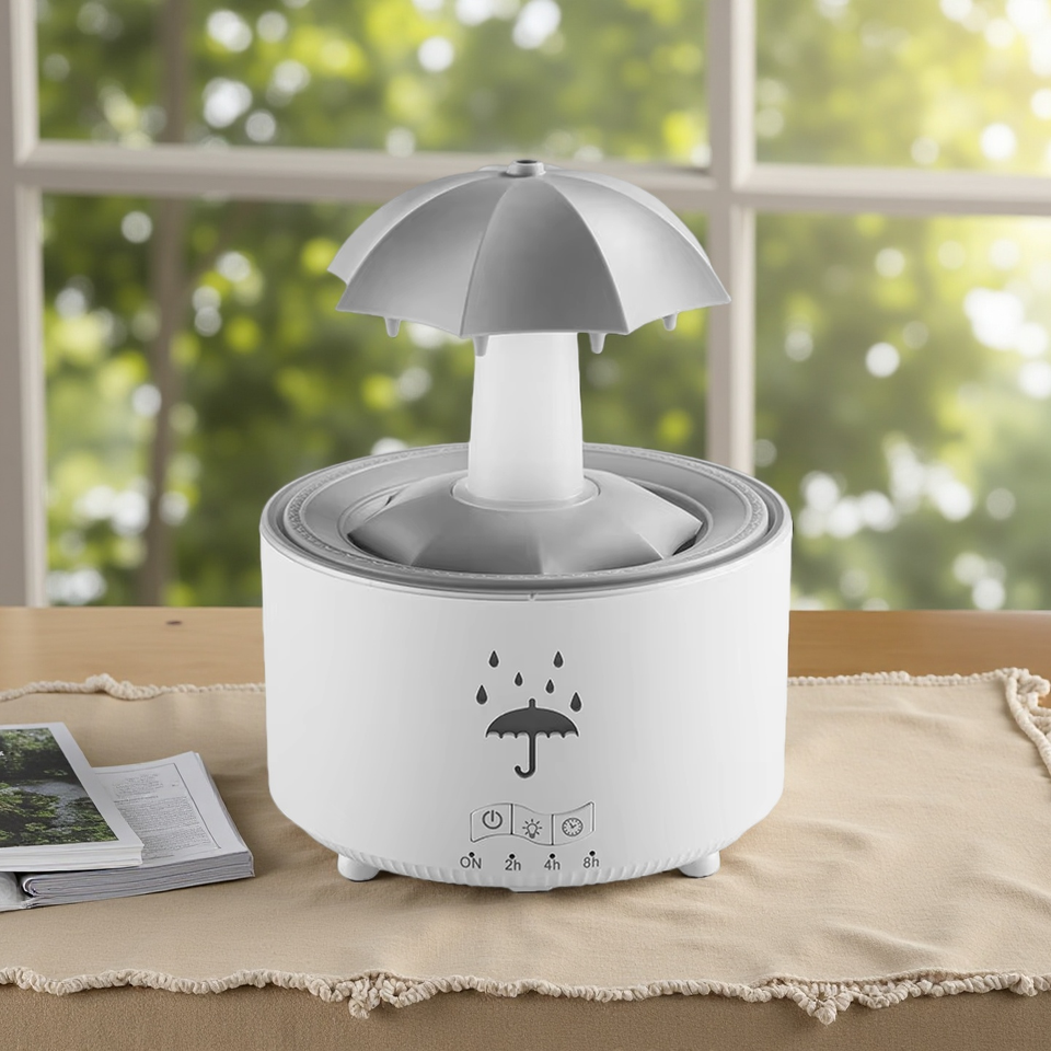 Rotating Raindrop Aroma Diffuser Colorful Water Drop Humidifier with ...