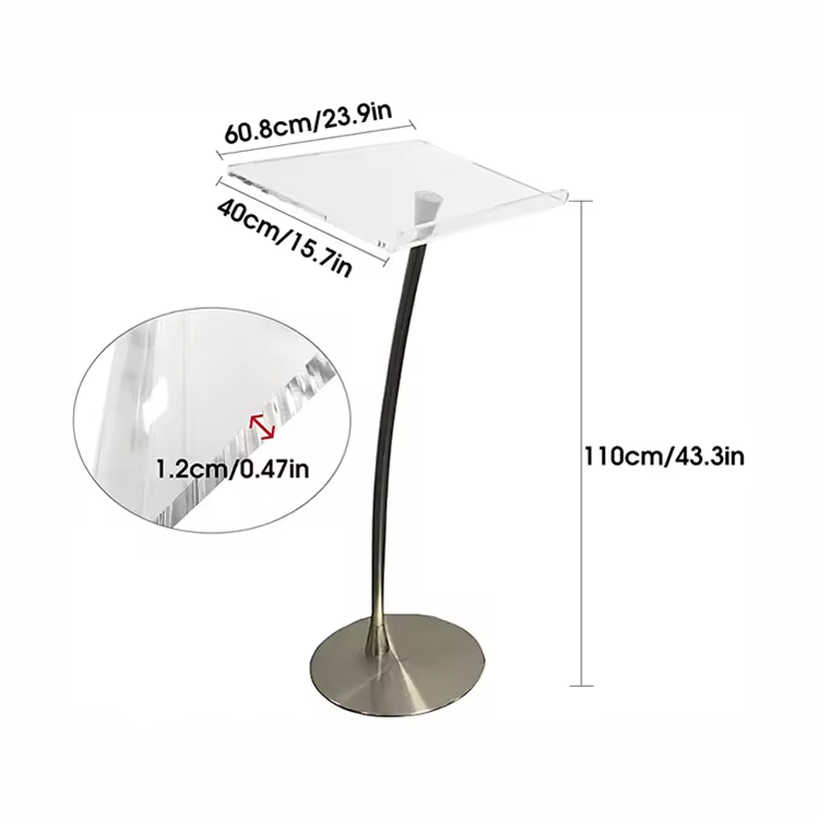 Portable Acrylic Podium Lectern for Presentations & Churches ...