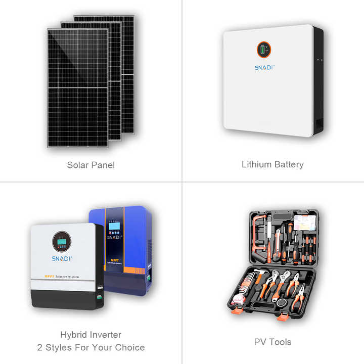 10KW Hybrid off Grid Solar System for Home - Complete Set