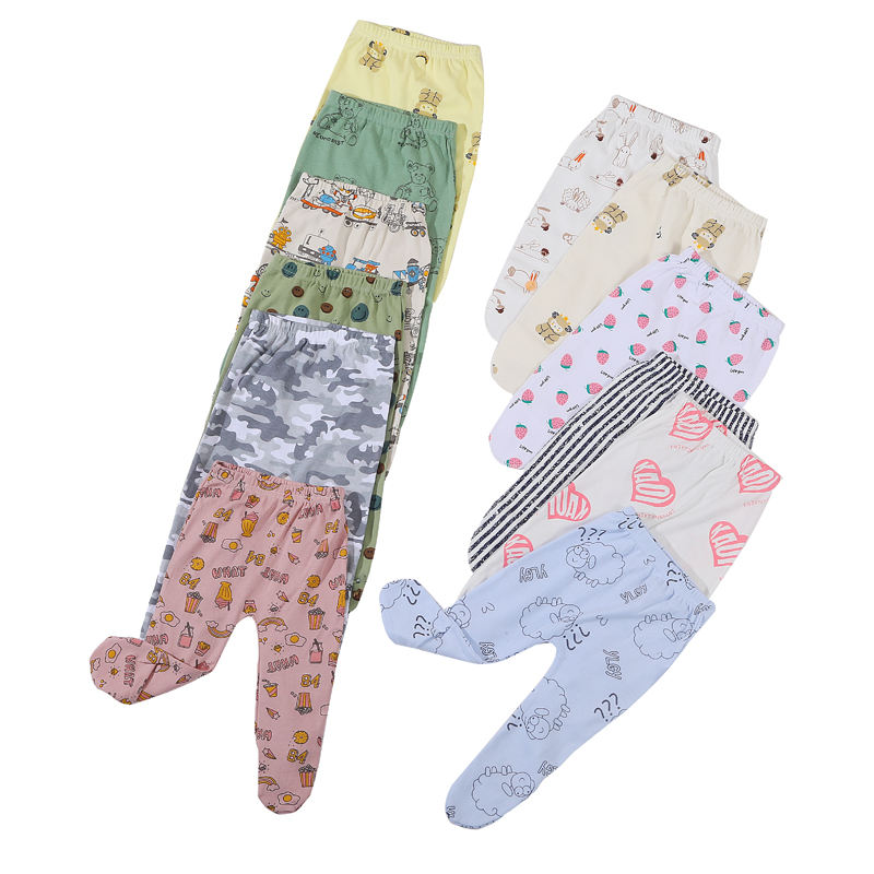 Wholesale baby design cute cartoon cotton baby pants, baby bag foot ...