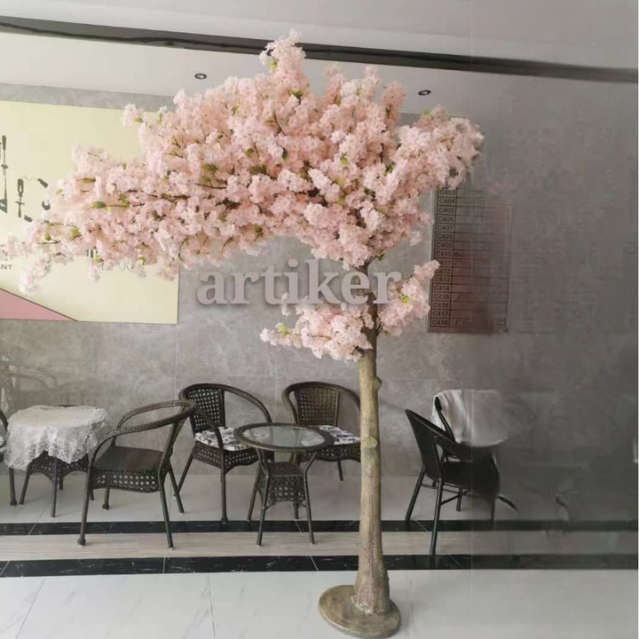 2.5M Indoor Wedding Decorative Pink Bionic Sakura Flower Arch Tree ...