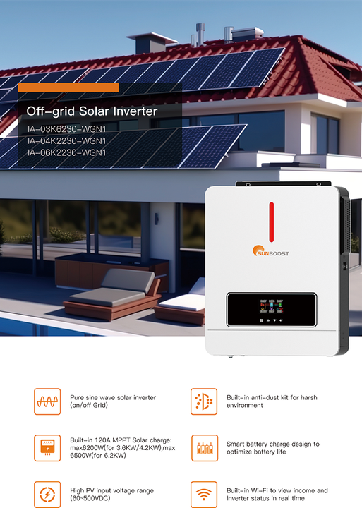 Sunboost Hybrid Inverter - Efficient 3KW to 6KW Solar Power