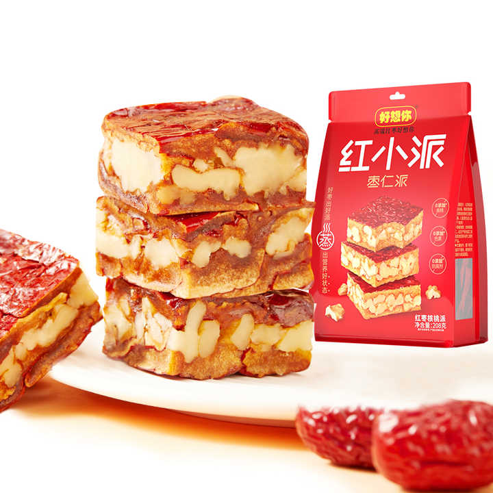 Red Pie 208g Jujube Kernel Pie Jujube Mixed with Walnut Kernel Pastry ...