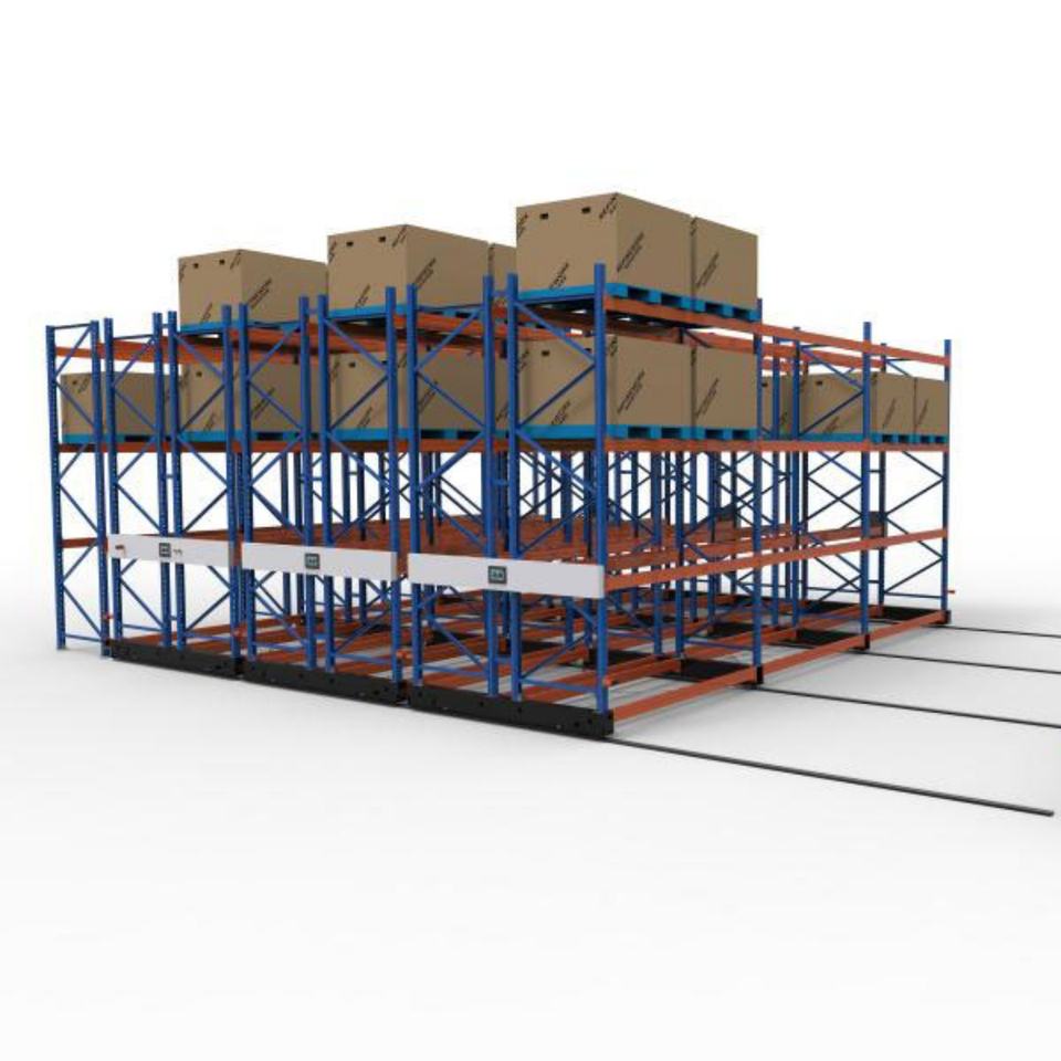 Used Steel Mobile Pallet Shelving for Cold Room Food & Cargo Storage ...