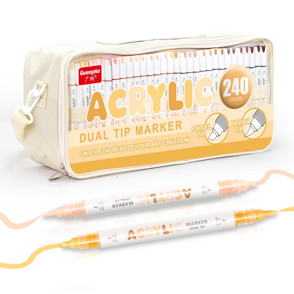 240 Colors Dual Tip Acrylic Markers Pen Non-bleeding Waterproof ...