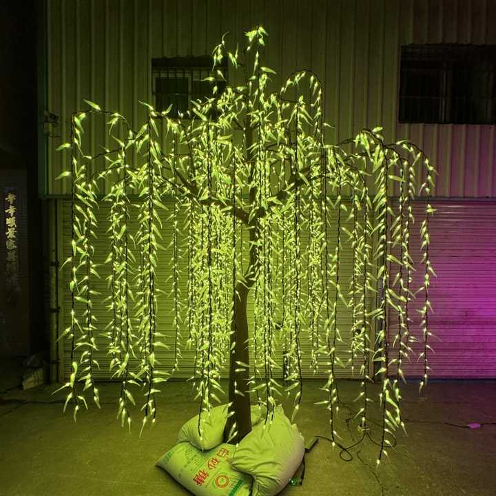 IP65 Waterproof LED Willow Tree Light RGB Multicolor Artificial Tree ...