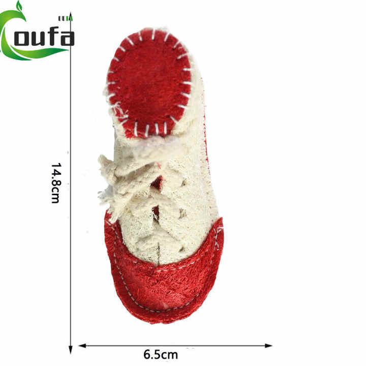 Wholesale Natural Pet Toys Loofah Shoes Dog Chew Toy Teeth Grinding for ...