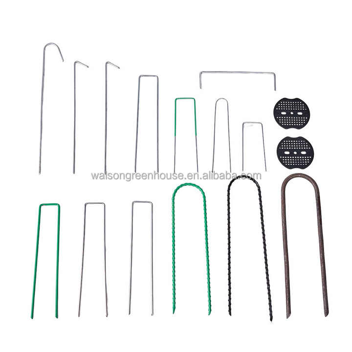 6 Inch Garden Stakes Galvanized Landscape Staples U-Type Turf Staples ...
