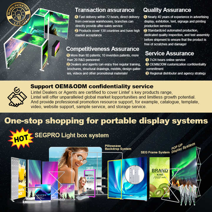 Lintel Portable Booth for Exhibition Mobile Light Box Portable Trade ...
