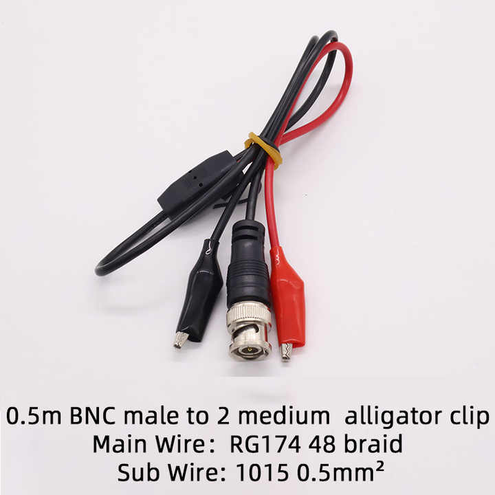 BNC to 2 Alligator Crocodile Clips - Test Lead Cables