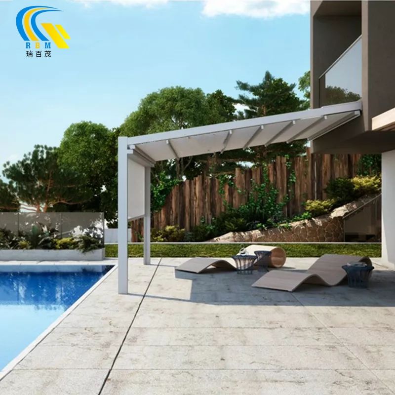 Outdoor Retractable Pergola Roof Pvc Awning Electric Retractable Roof System - Buy Inflatable ...