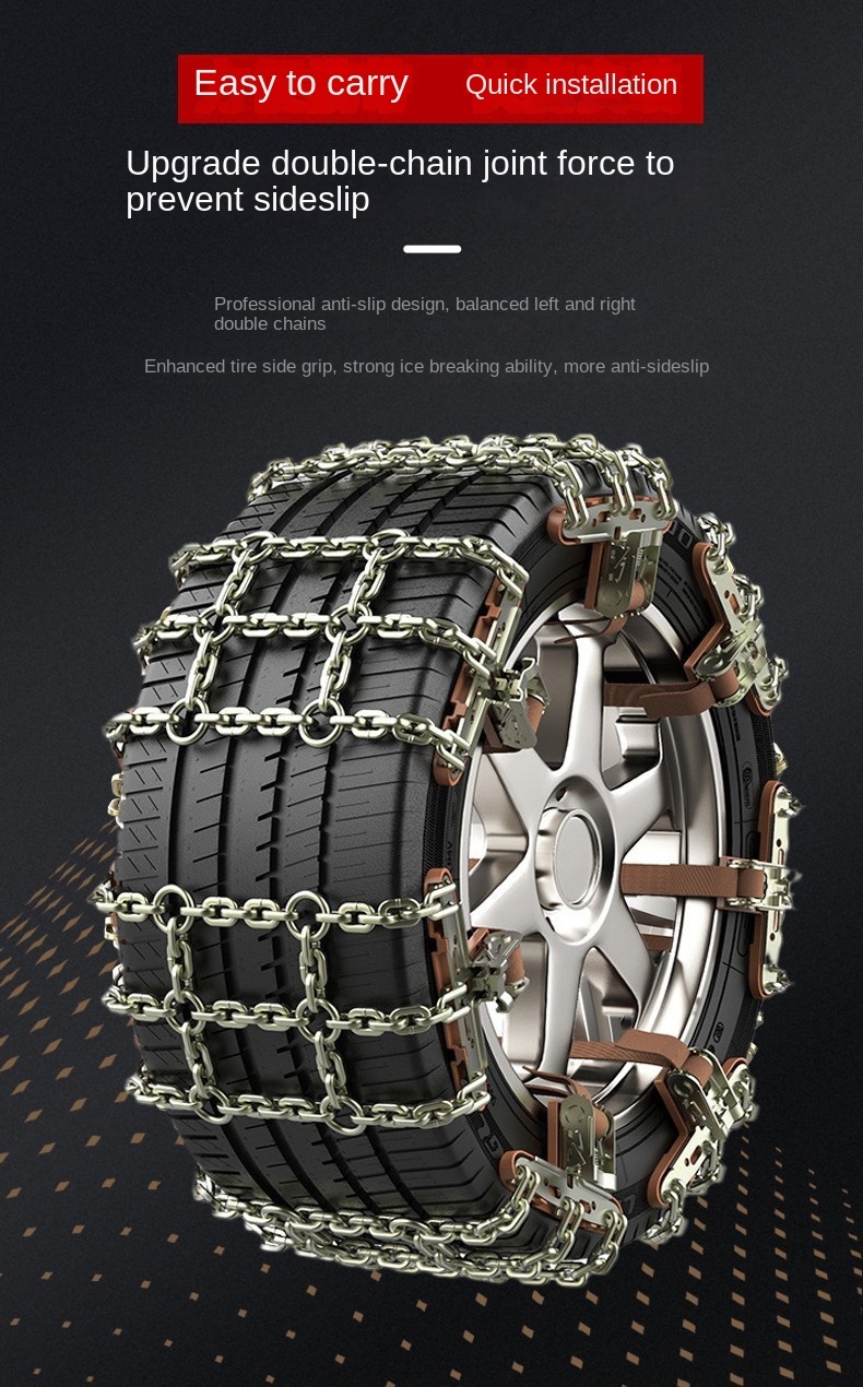 Car off-road tire universal manganese steel chain new Jiugongge slush ...