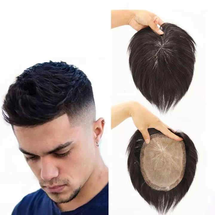 Natural Human Hair Wig Toupee for Men | European Hair Wigs Wholesale OEM
