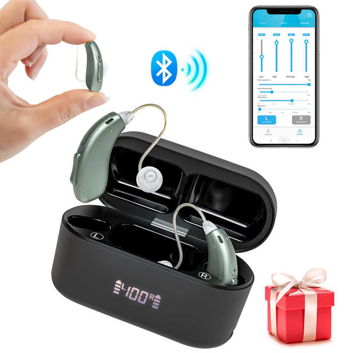 16-channel Digital Bluetooth BTE RIC Hearing Aid - Rechargeable