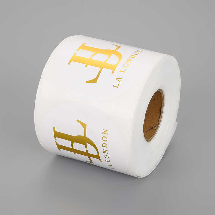 Custom Printed Roll Adhesive Gold Foil Labels for Cosmetics