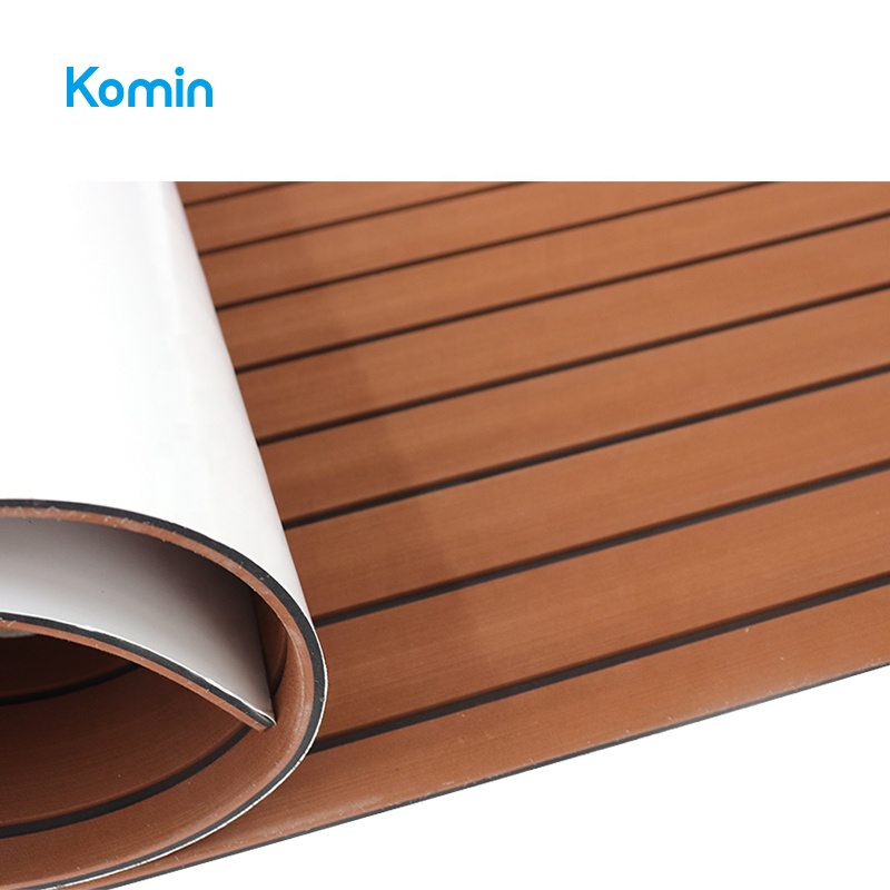 Synthetic Teak Decking - UV Resistant Non-Slip PVC Marine Flooring