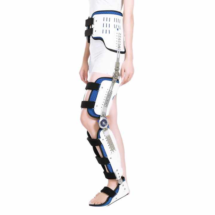 Adjustable Lower Limb Orthosis Thigh Support Knee Ankle Foot Fixed ...